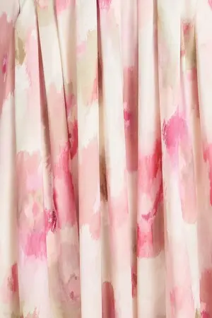 MIKAEL AGHAL Printed Crepe De Chine Maxi Dress