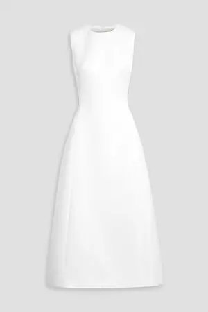 LEO LIN Cleo Satin Midi Dress - White