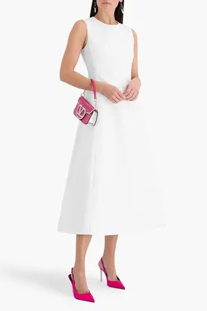 LEO LIN Cleo Satin Midi Dress - White