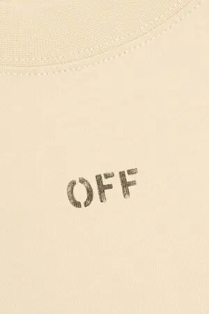 Off-White Printed Cottonjersey Tshirt - Beige