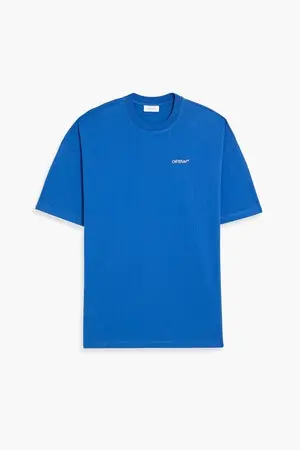 Off-White Printed Cottonjersey Tshirt - Blue
