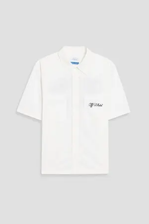 Off-White Embroidered Cottonpoplin Shirt