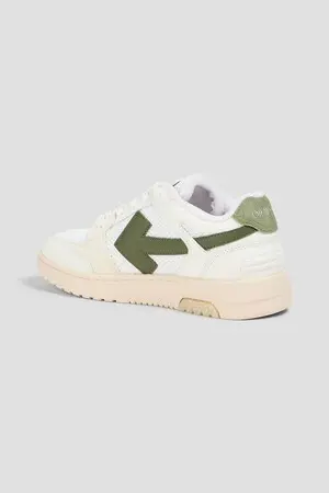 Off-White Out Of Office Leather And Mesh Sneakers - White