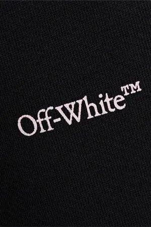 Off-White Printed Cotton-terry Shorts - Black