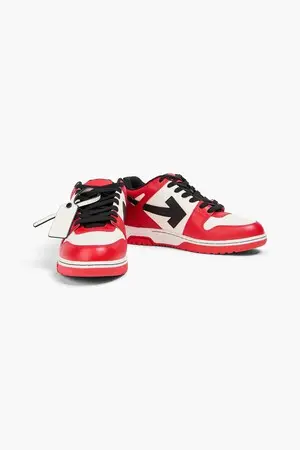 Off-White Out Of Office Pebbled-leather Sneakers