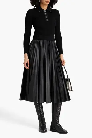 Simkhai Livana Ribbed Polo Sweater