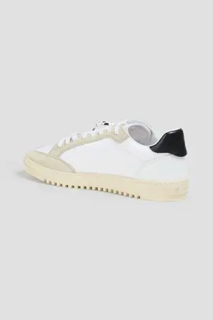 Off-White 5.0 Canvas, Leather And Suede Sneakers - White