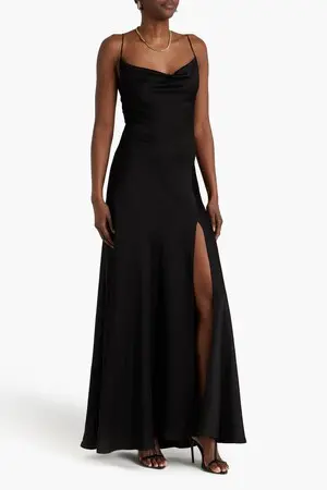 Simkhai Signature Finley Draped Gown - Black