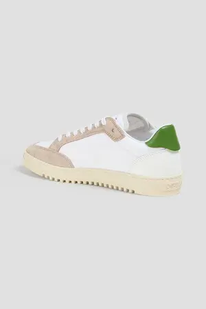 Off-White 5.0 Canvas, Leather And Suede Sneakers - White