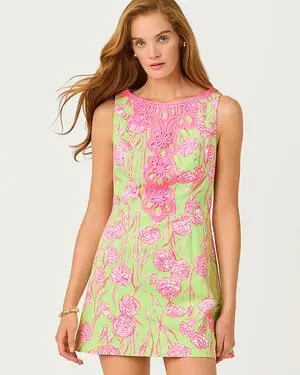 Lilly Pulitzer® Elanie Skirted Shift Romper - Pistachio Macaron Alina
