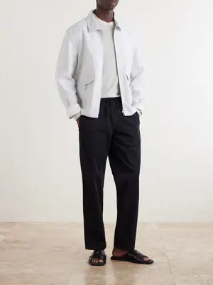 Mr P. Checked Linen Blouson Jacket