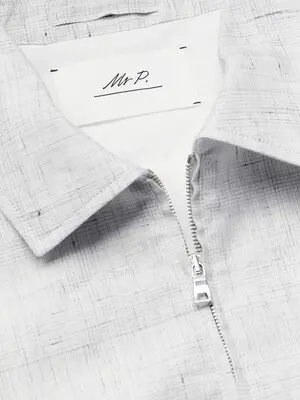 Mr P. Checked Linen Blouson Jacket