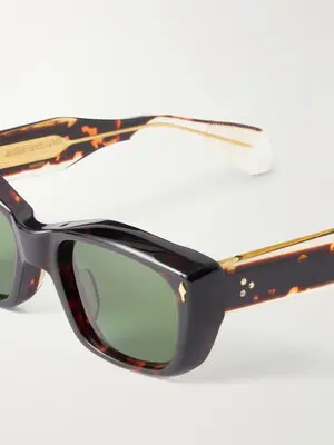 JACQUES MARIE MAGE Corniche Square-frame Sunglasses - Brown