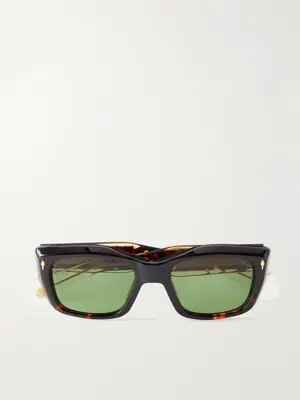 JACQUES MARIE MAGE Corniche Square-frame Sunglasses - Tortoiseshell