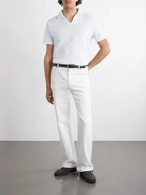 Thom Sweeney Terry-cotton Polo Shirt