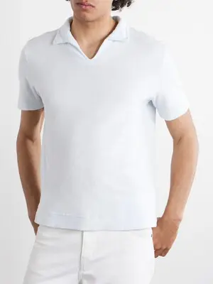 Thom Sweeney Terry-cotton Polo Shirt