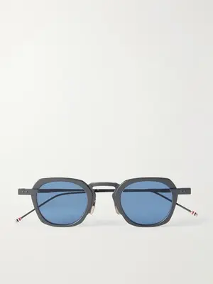 Thom Browne Square-frame Titanium Sunglasses - Black