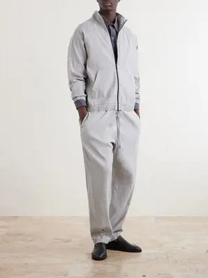 JAMES PERSE Linen-blend Blouson Jacket - Gray