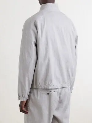 JAMES PERSE Linen-blend Blouson Jacket - Gray