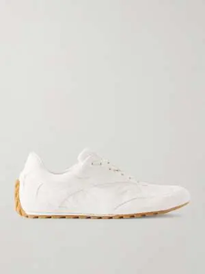 Bottega Veneta Orbit Flash Suede And Leather-trimmed Shell Sneakers