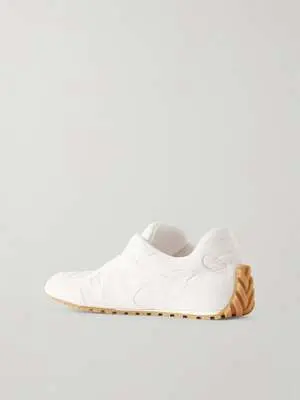 Bottega Veneta Orbit Flash Suede And Leather-trimmed Shell Sneakers