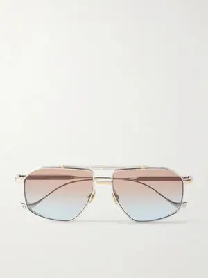 CUTLER AND GROSS 1424 Aviator-style Sunglasses - Silver