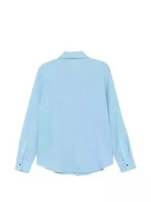 GOD'S TRUE CASHMERE Cashmere Flap-pocket Shirt - Blue