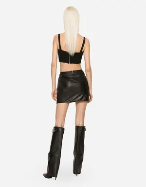 Dolce & Gabbana Nappa Leather Miniskirt