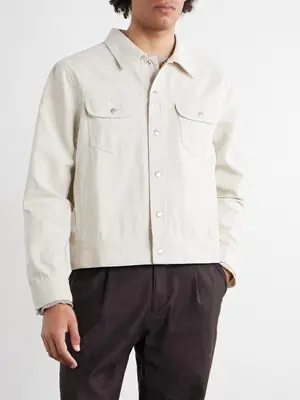 FRAME Cotton Trucker Jacket - Neutrals