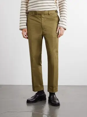 BEAMS Ivy Straight-leg Cotton-twill Trousers - Green