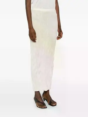 TOTEME Crinkled Midi Skirt - Neutrals