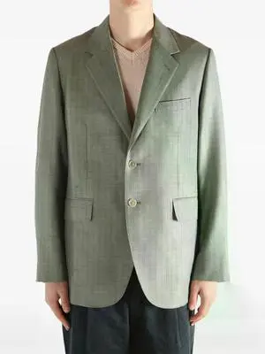Auralee Check-pattern Wool Jacket