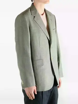 Auralee Check-pattern Wool Jacket