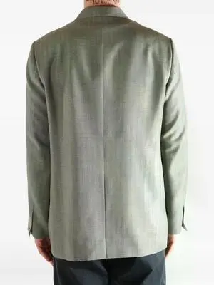 Auralee Check-pattern Wool Jacket