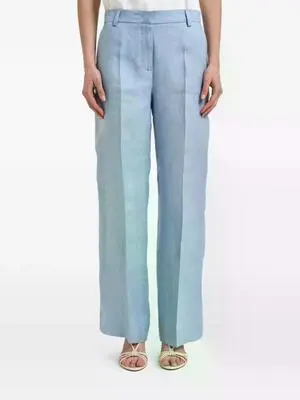 Max Mara Linen Tailored Trousers - Blue