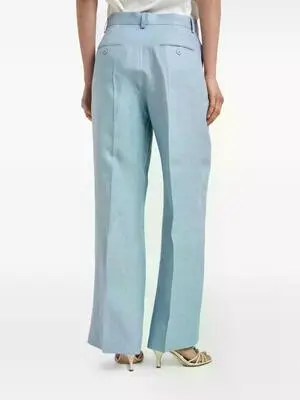 Max Mara Linen Tailored Trousers - Blue