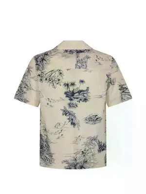 Moncler Tropical-print Short-sleeves Shirt