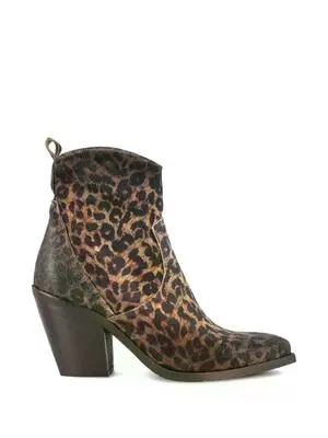 JE T'AIME MILANO|WOMAN Leopard-print Leather Boots