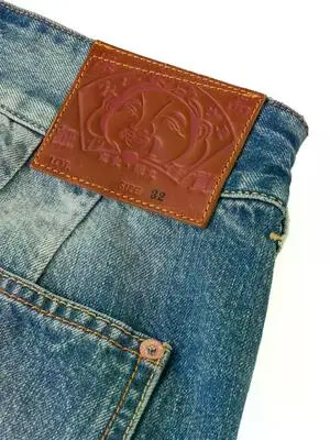 EVISU Sashiko-patch Denim Shorts