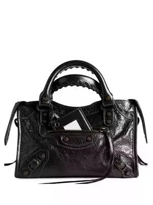 Balenciaga Mini Le City Lambskin Tote - Black
