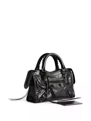 Balenciaga Mini Le City Lambskin Tote - Black