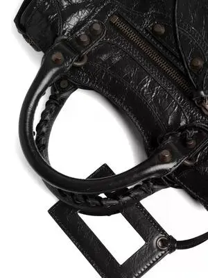 Balenciaga Mini Le City Lambskin Tote - Black