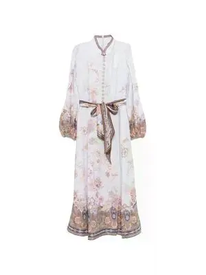 Zimmermann Luna Floral-print Linen Maxi Dress