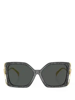 Versace Crystal-embellished Square Sunglasses