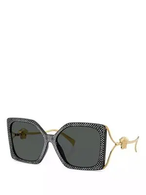 Versace Crystal-embellished Square Sunglasses