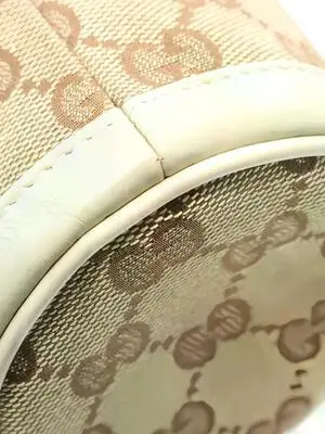 Gucci 2010s Canvas Leather Bottle Case