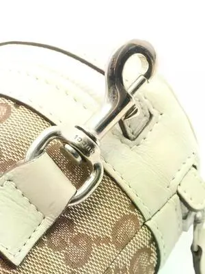 Gucci 2010s Canvas Leather Bottle Case