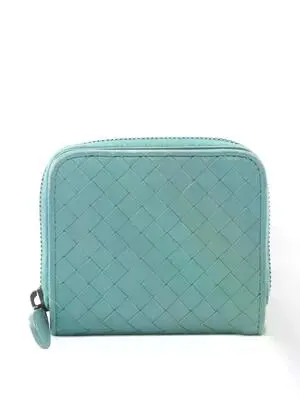 Bottega Veneta 2000s Intrecciato Bi-fold Wallet - Blue
