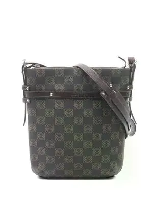 Loewe 2000s Anagram Repeat Shoulder Bag - Brown