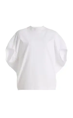 AGOLDE Souline Cotton T-shirt With Cap Sleeves - White